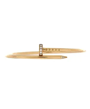 CARTIER Small Juste Un Clou Bracelet 18k With Diamonds - Gold