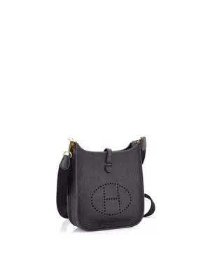 Hermès Clemence Tpm Evelyne Bag Gen Iii - Black