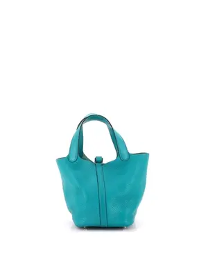 Hermès Pm Picotin Lock Bag Clemence - Blue
