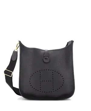 Hermès Pm Evelyne Bag Gen Iii Clemence - Black