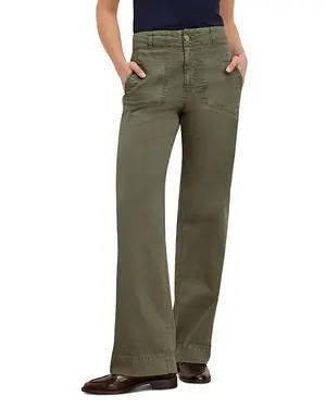 NIC+ZOE Highland Cotton Stretch Utility Pants - Briar