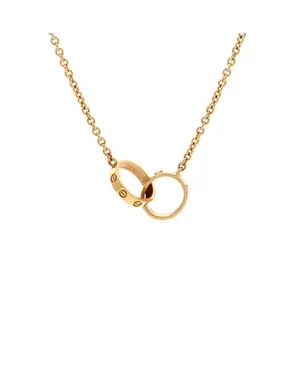CARTIER Love Interlocking Necklace 18k 17 - Gold