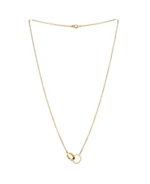 CARTIER Love Interlocking Necklace 18k 17