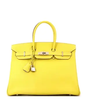 Hermès Candy 35 Handbag Epsom - Candy - Lime/gris Perle