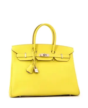 Hermès Candy 35 Handbag Epsom - Candy - Lime/gris Perle