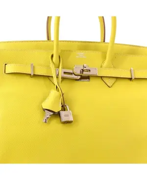 Hermès Candy 35 Handbag Epsom - Candy - Lime/gris Perle