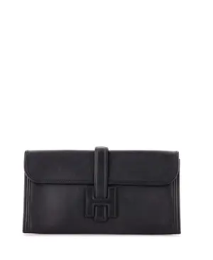 Hermès 29 Jige Elan Clutch Swift - Black