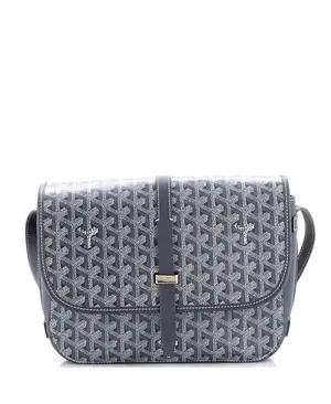 Goyard Mm Belvedere Ii Messenger Bag Coated Canvas - Gray