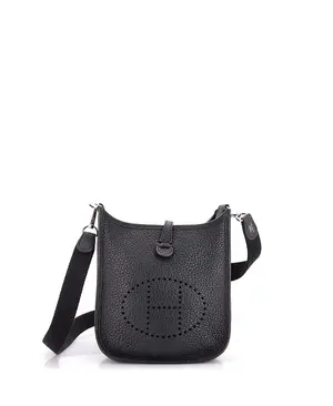 Hermès Tpm Evelyne Bag Gen Iii Clemence Black