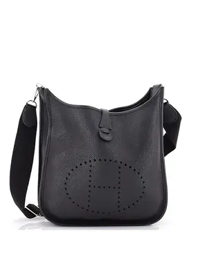 Hermès Pm Evelyne Bag Gen Iii Clemence - Black