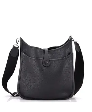 Hermès Pm Evelyne Bag Gen Iii Clemence - Black