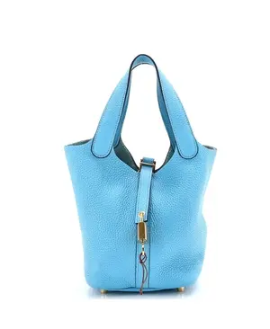 Hermès Pm Picotin Lock Bag Clemence - Blue