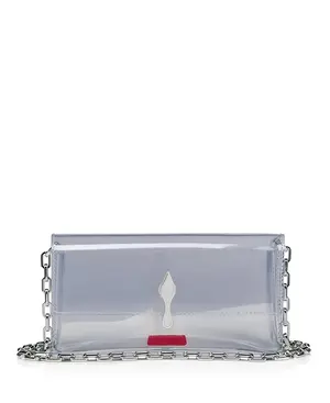 CHRISTIAN LOUBOUTIN Bettina Mini Crossbody Bags With Webbing Strap - Transparent