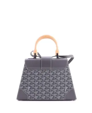 Goyard Pm Saigon Top Handle Bag Coated Canvas With Leather