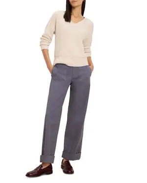 NIC+ZOE Cozy Cottage V Neck Sweater - Coconut