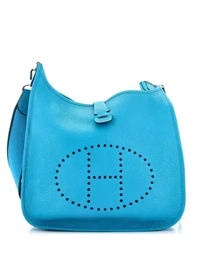 Hermès Gm Evelyne Bag Gen Iii Clemence - Blue
