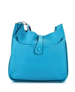 Hermès Gm Evelyne Bag Gen Iii Clemence - Blue