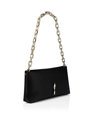 CHRISTIAN LOUBOUTIN Maykimay Clutch With Metal Chain - Black