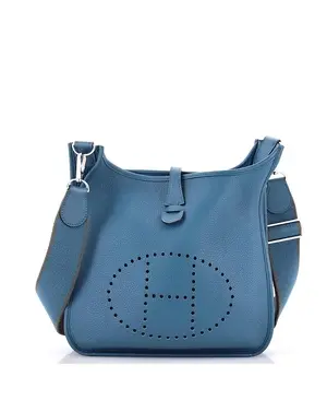 Hermès Pm Evelyne Bag Gen Iii Clemence - Blue