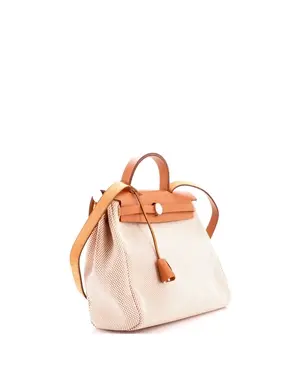 Hermès 31 Herbag Zip Criss Viking Toile And Leather - Neutral