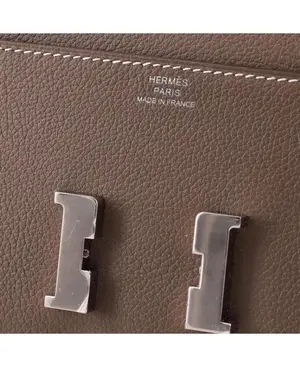 Hermès Constance To Go Wallet Evercolor - Gray