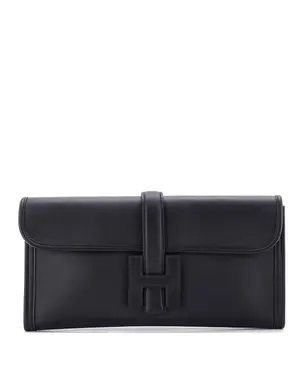 Hermès 29 Jige Elan Clutch Swift - Black