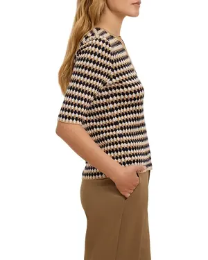 NIC+ZOE Angled Jacquard Sweater