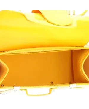 Goyard Structured Saigon Top Handle Bag Coated Canvas With Leather - Yellow