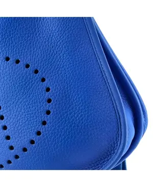 Hermès Pm Evelyne Bag Gen Iii Clemence - Blue