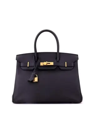 Hermès Birkin 30 Handbag Black Epsom With Gold Hardware - Noir