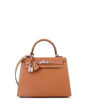Hermès Kelly 25 Handbag Brown Epsom With Electrum Hardware - Gold