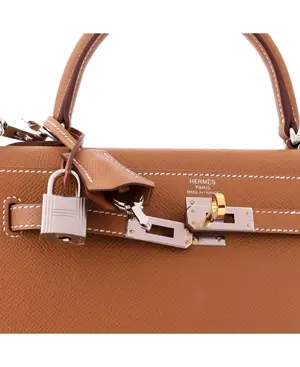 Hermès Kelly 25 Handbag Brown Epsom With Electrum Hardware