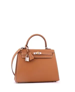 Hermès Kelly 25 Handbag Brown Epsom With Electrum Hardware