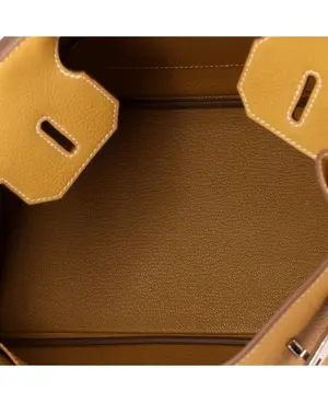 Hermès Birkin 30 Handbag Light Togo With Palladium Hardware - Natural Sable