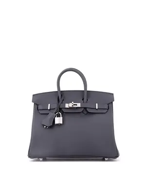 Hermès Birkin 25 Handbag Grey Swift With Palladium Hardware - Ardoise