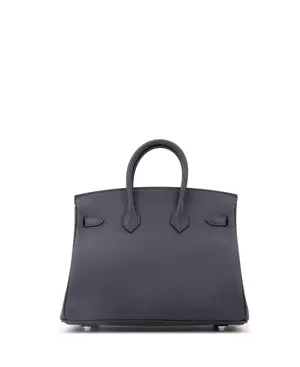 Hermès Birkin 25 Handbag Grey Swift With Palladium Hardware