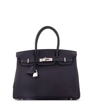 Hermès Birkin 30 Handbag Black Togo With Palladium Hardware - Noir