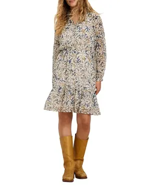 NIC+ZOE Bloomsbury Chiffon Dress - Neutral Multi