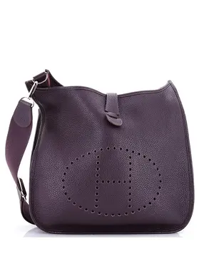 Hermès Gm Evelyne Bag Gen Iii Clemence - Purple