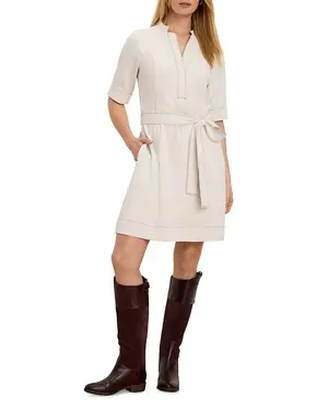 NIC+ZOE Camilla Double Crepe Dress - Coconut