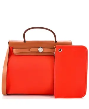 Hermès 31 Herbag Zip Leather And Toile