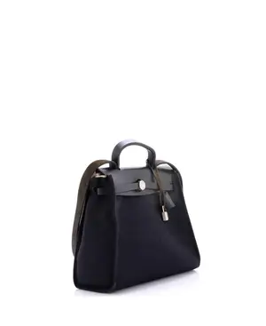 Hermès Pm Herbag Toile And Leather
