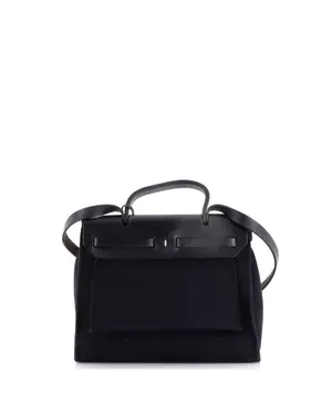 Hermès Pm Herbag Toile And Leather