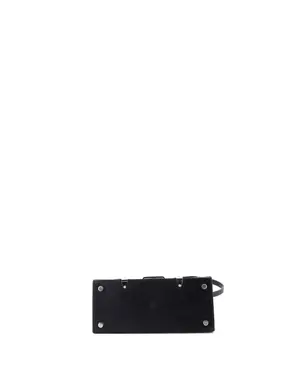 Goyard Structured Saigon Top Handle Bag Coated Canvas With Leather - Black