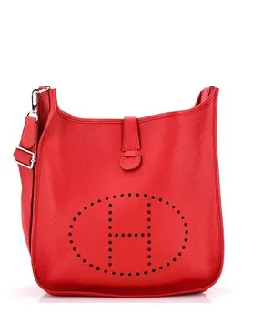 Hermès Gm Evelyne Bag Gen Iii Clemence - Red