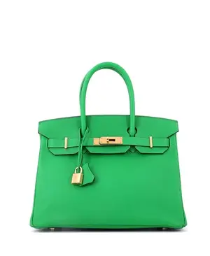 Hermès Birkin 30 Handbag Green Epsom With Gold Hardware - Bamboo