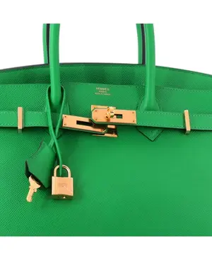 Hermès Birkin 30 Handbag Green Epsom With Gold Hardware