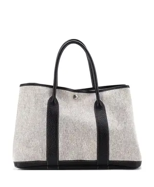 Hermès 36 Garden Party Tote Toile And Leather - Black