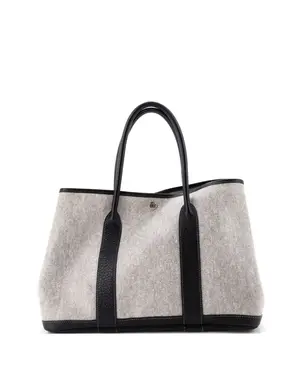 Hermès 36 Garden Party Tote Toile And Leather - Black