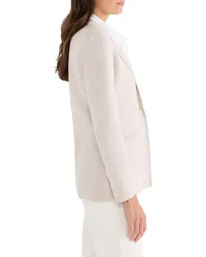 NIC+ZOE Elegant Knit Open Front Blazer - Sugar Cookie